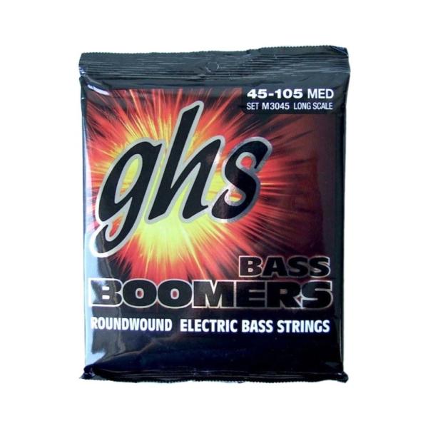 GHS Bass Boomers M3045 45-105 エレキベース弦GHS Bass Boomers は典型的なパワー弦として長年ご愛用いただいて、もっともポピュラーなベース弦となり、伝説的な名プレーヤーFleaの演奏も支えてきました...
