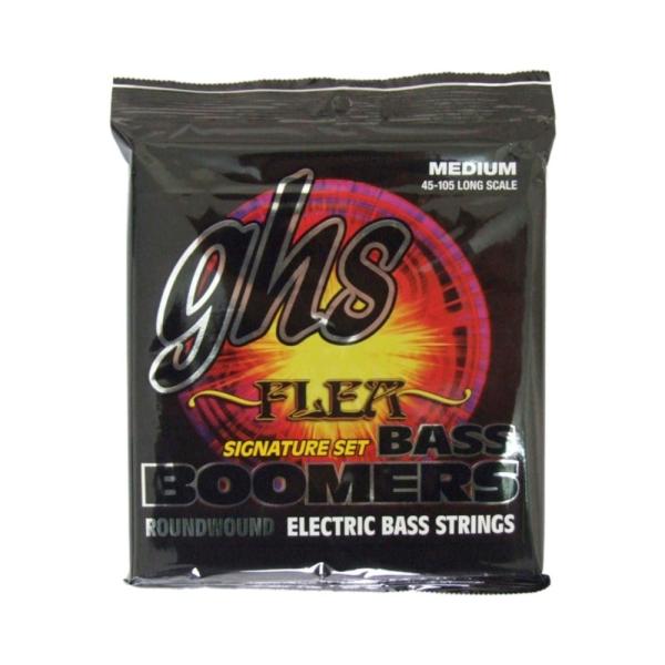 GHS Bass Boomers M3045F FLEA エレキベース弦ニッケルメッキのスティールで巻いたニッケルメッキのステンレス弦のローEを採用したスペシャルコンビネーションのBass Boomers。Red Hot Chili Pep...