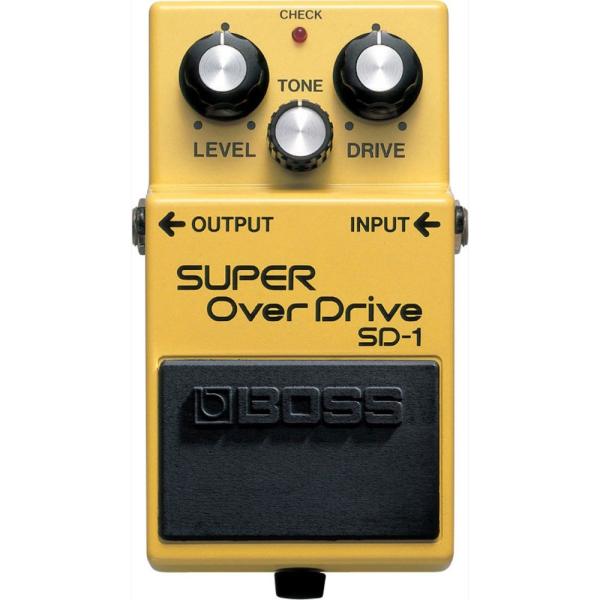 BOSS(ボス) SD-1 スーパーオーバードライブ  エフェクターです。15年以上のロングセラーを続ける伝統のオーバードライブ・サウンド。ギター・テクの微妙なニュアンスはそのままに、甘くマイルドな歪みをつくれます。トーンコントロールで表情...