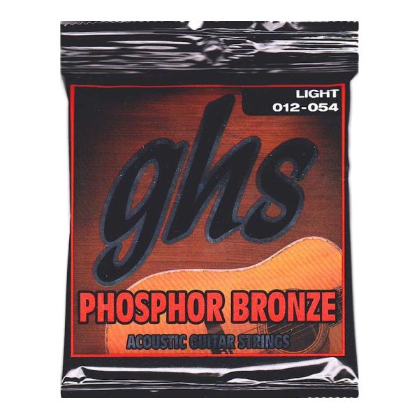 GHS S325 Phosphor Bronze 12-54 アコースティックギター弦GHS Phosphor Bronze弦は、銅とスズ、リンの合金（リン青銅）を６角コアに巻いた丈夫な弦です。このコンビネーションはリッチでブライトなトーン...