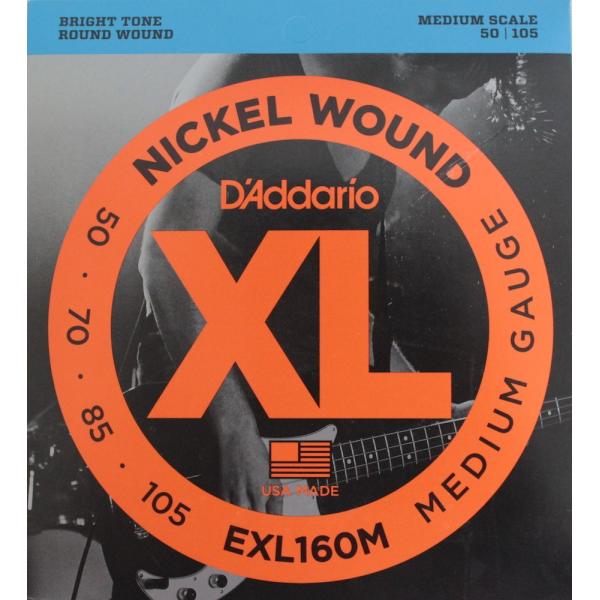 ダダリオ EXL160M ベース弦です。ミディアムスケールケージ：050-070-085-1051セットでの販売となります。