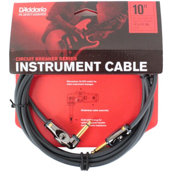 Planet Waves by D'Addario PW-AGRA-10 3m SL 楽器用シールドケーブルCircuit Breaker Cable は、ポップ音やスクイール音等のノイズから楽器を守るために開発されたケーブルです。ギターに...