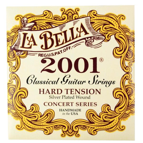ラベラ 弦 1セット La Bella 2001 Hard Tension クラシックギター弦La Bella社はギタリストからよりすぐれたレスポンス、クリアーでサスティンを備えた弦を求められ数年にわたるポリマー専門技術者との共同研究の結果...