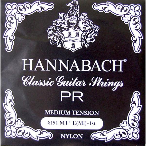 ハナバッハ クラシックギター弦 バラ弦 1弦 1本 HANNABACH E8151 MT-Black E/1 黒 ブラック ギター弦 クラギ弦。1弦のみのバラ弦1本です。HANNABACH（ハナバッハ）シルバースペシャルシリーズ（世界中で使...