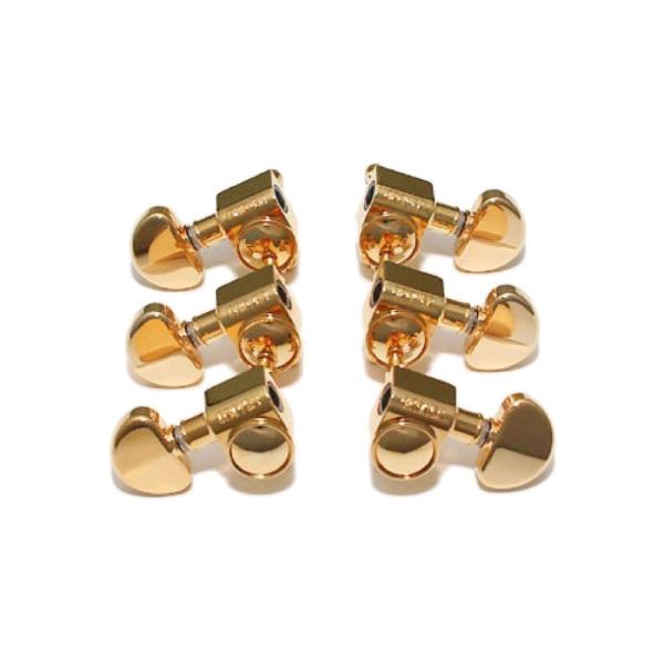 グローバー ギターペグ 102G ゴールド 1セット（6個入り） GROVER。※ギターパーツの取り扱いには、相応の技術と知識が必要になります。自己責任にて、取り扱い可能な方のみ、ご検討下さい。個人的に取り付け時に起った、楽器及びパーツの破...