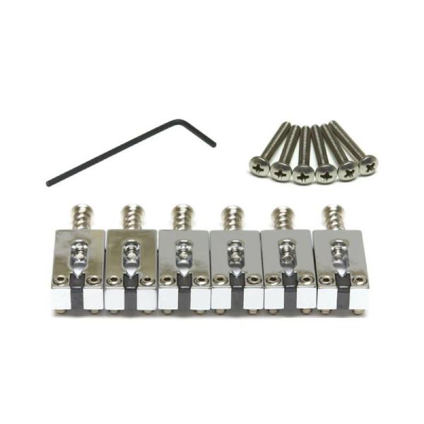 グラフテック ギターパーツ サドル PG-8000-0C STRING SAVER CLASSIC FOR STRAT ＆ TELE 2 1/16\” SPACING CHROME ブリッジサドル GRAPH TECH。ギターパーツの取り扱...