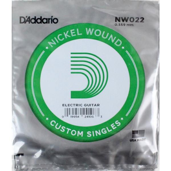 D'Addario NW022 ギター用バラ弦ニッケルワウンド弦アコースティックギターとエレキギターのどちらでもご使用頂けます。ゲージ：0.22。1本での販売です。