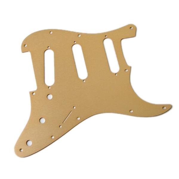 フェンダー Fender 11-Hole Modern 1-Ply Anodized Stratocaster S/S/S Pickguard GOLD ギター用ピックガード フェンダーストラトキャスター用のアノタイズドピックガードです。■...