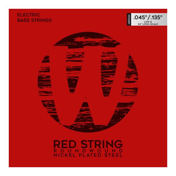 ワーウィック WARWICK 46301 M 5B 045/135 RED nickel 5-string Set M 5弦ベース弦 ワーウィック ニッケルの5弦用ベース弦（Low B）です。ミディアムゲージ　045、065、085、105...