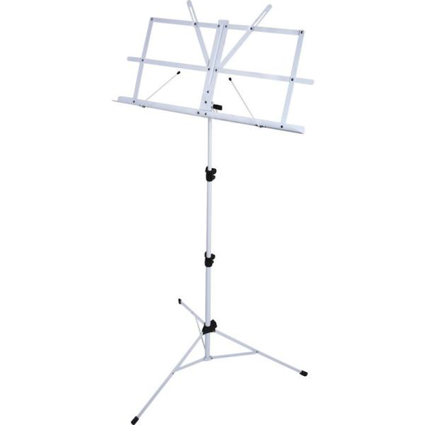 キョーリツ MS-200J WH 譜面台 です。とても使い易くお手頃な譜面台です。カラー：ホワイトソフトケース付き