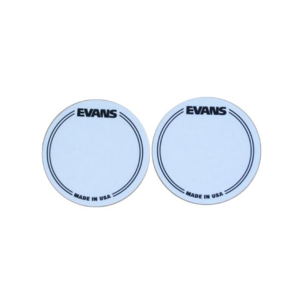 EVANS EQPC1 EQ PATCH バスドラム用インパクトパッチ透明なプラスチック製のパッチで、サスティンへの影響なくヘッドを保護し、アタック音を強化しています。２枚入りパッケージ。