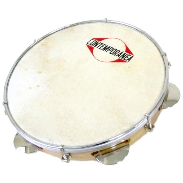 Contemporanea（コンテンポラネア）CO-PDMV105CR パンデイロ です。ブラジル音楽には欠かせないタンバリン型の楽器です。その独特な奏法は現在更に進化を続け、サンバの枠を越え、様々な分野から注目を集めています。