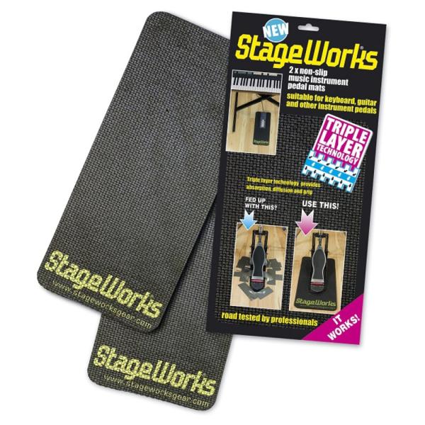 Stage Works Non-slip Pedal Mat ノンスリップマットスベらないマット。Stage Works ペダルマットステージワークス/ノンスリップ・マット。ドラムのキックペダルや、ピアノのダンパーペダルの滑り止め/防音マッ...