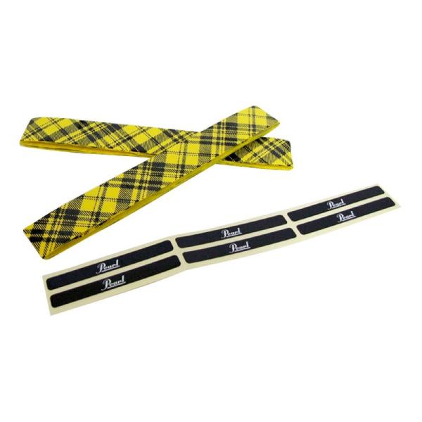※画像のスティックは商品に含まれません。Pearl TG-1 ＃TY タイトグリップスティックのすべりを防ぐテープです。タータンチェックのデザイン。カラー：タータンイエロー