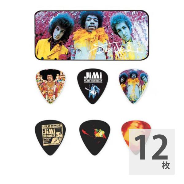 ギターピック 12枚 セット ジムダンロップ ミディアム JHPT01M Jimi Hendrix ARE YOU EXPERIENCED Medium ピックケース付き JIM DUNLOP ジムダン。 歴史上、最も偉大なギタリストと云わ...