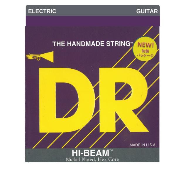 DR HI-BEAM MTR-10 Medium エレキギター弦ヘックスコア/ニッケルプレートハイビームシリーズはヘクスコア材にニッケルワウンド材がハンドワウンドされたシリーズです。 触り心地としなやかさはタイトフィットシリーズによく似てい...