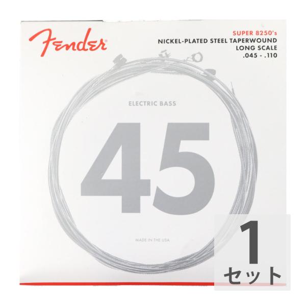 Fender Bass Strings Nickel Plated Steel 8250M 45-110 エレキベース弦8250シリーズは、E及びB弦の先端が細く設計されており、バランス良くチューナー・ポストに巻きつける事が出来ます。725...