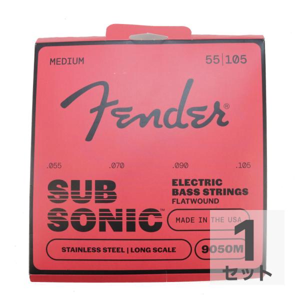 Fender Bass Strings Stainless Steel Flatwound 9050M 55-105 エレキベース弦フラット・ワウンドの9050シリーズは、レゲエ、ジャズ、カントリー、R＆Bを演奏するのに適した弦です。フィン...