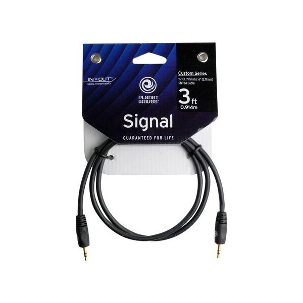 Planet Waves by D'Addario PW-MC-03 0.9m ステレオミニケーブルプラネットウェイヴス製ステレオミニケーブルです。Dual RCA to Stereo Mini Cable1/8" to 1/8" Ster...