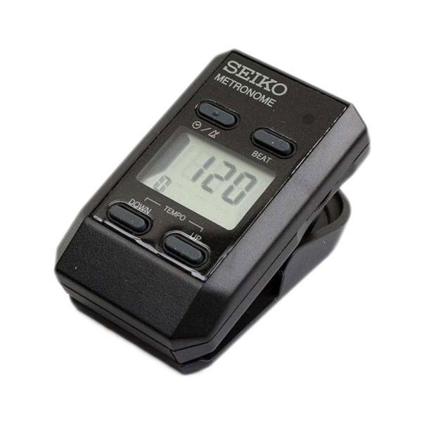 SEIKO（セイコー） DM51 B デジタルメトロノーム です。譜面台や耳元にはさんで使えるクリップスタイル。文字がクッキリ見やすいハイコントラスト液晶。メトロノームOFFの時はいつでも時刻を表示。回転ボリュームで音量調節も簡単。メトロノ...