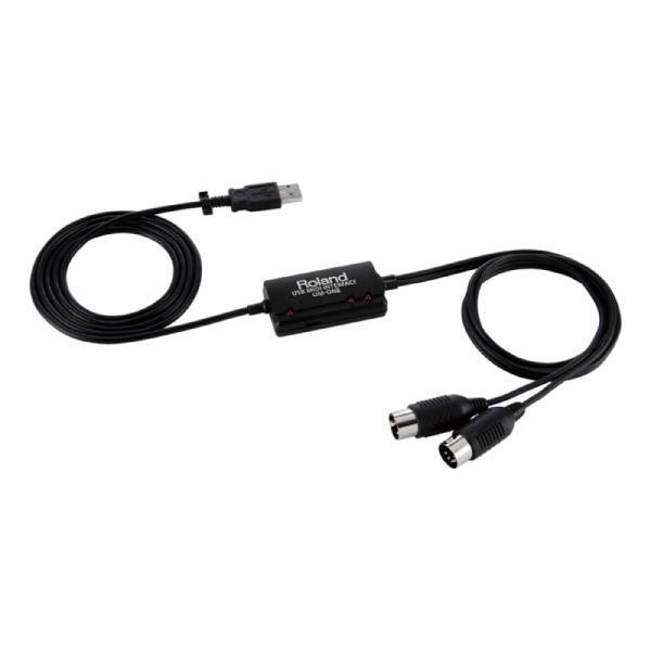 MIDIインターフェース ローランド ROLAND UM-ONE MKII USB  Windows／Mac／iPadに対応。MIDI機器をシンプルに接続するUSB MIDIインターフェース。ケーブル一体型のシンプルなMIDIインターフェー...