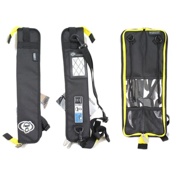 PROTECTION racket（プロテクションラケット）926000-00GK2 BK/YL ドラムスティックバッグ です。中に入っているスティック・小物がすぐ分かるクリアポケットが特徴。人気のアイテムです。racketX（ラケテックス...