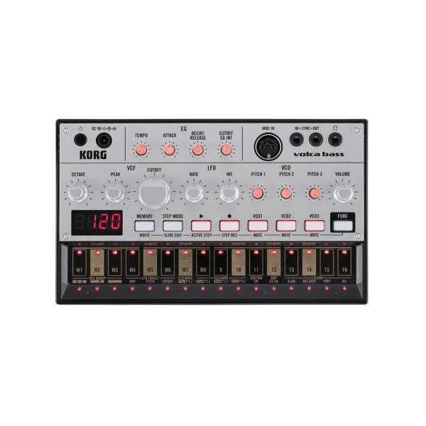 KORG volca bass アナログベースマシン  ドラムに負けないアグレッシブなサウンド、リズムを支えるファットなサウンド、グルーヴを生むファンキーなサウンド。volca bassは、ベースラインに必要な様々な要求に応えるアナログ・ベ...