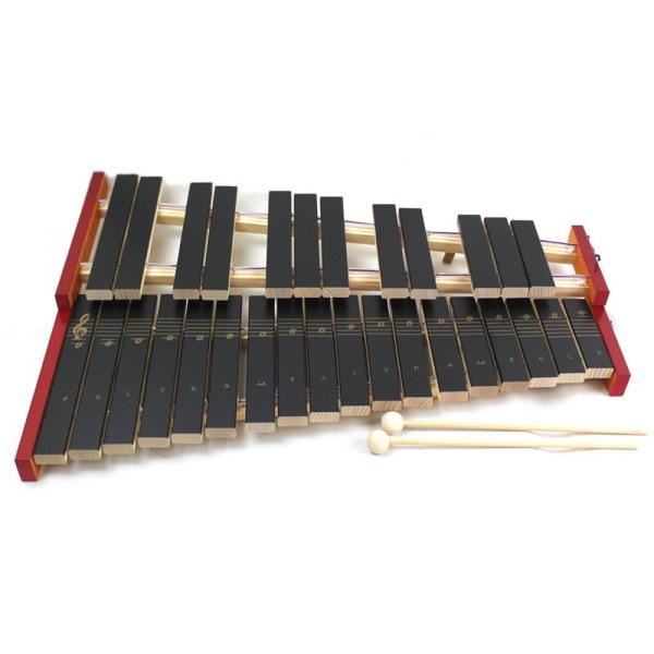 全音 No.181WA 木琴「No.181WA」は、幹音のみのシンプルな木琴180に半音部をつけ、より高度な演奏ができます。30鍵/G47〜C76/半音付き音板材：ホワイトアッシュ付属品：バチ寸法：620（W）×420（D）×48（H）mm...