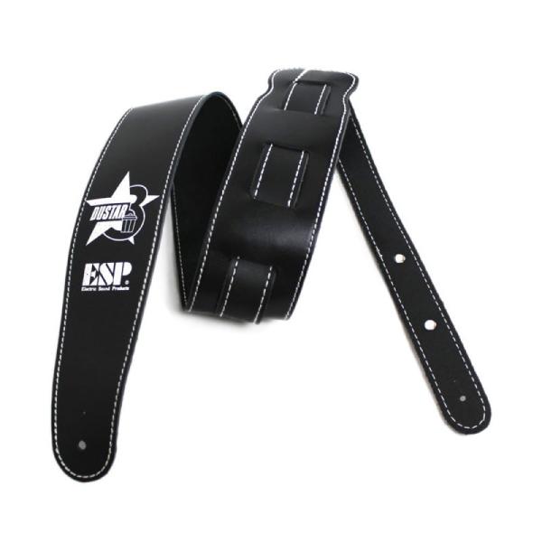 ESP（イーエスピー） ES-S-50D3 DUSTAR-3 Model ギターストラップ 。本体：牛革 最長 140cm
