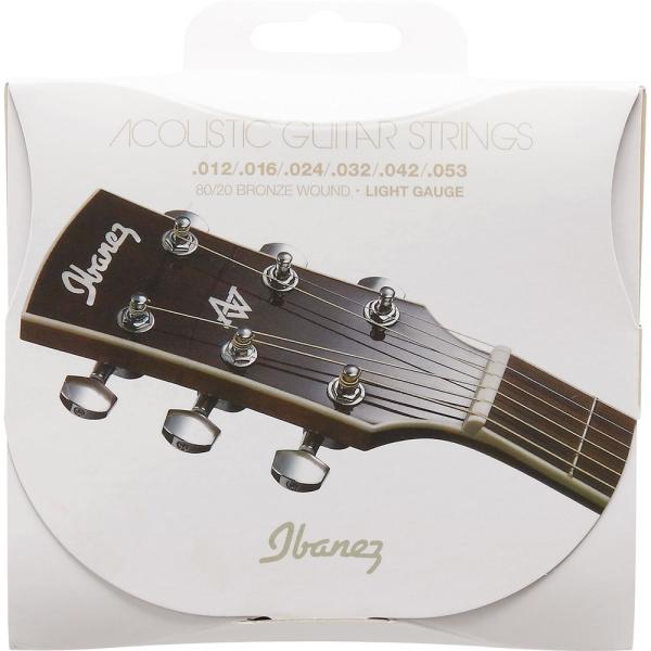 アイバニーズ 6弦 アコギ弦 IACS6C Light 80/20 Bronze 12-53 アコースティックギター弦 IBANEZ イバニーズ。Acoustic Guitar Strings (Coated)