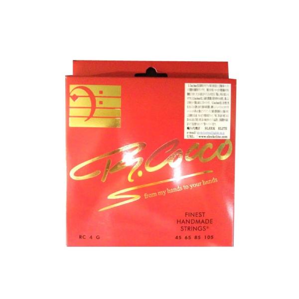 Stainless Steel/ステンレススチール弦.045-.065-.085-.105伝統的なクオリティの高さを誇る弦として評価の高いハンドメイド弦製作の先駆者的ブランド「R.Cocco」大手の弦メーカーは、その製作過程の大半を機械化し...