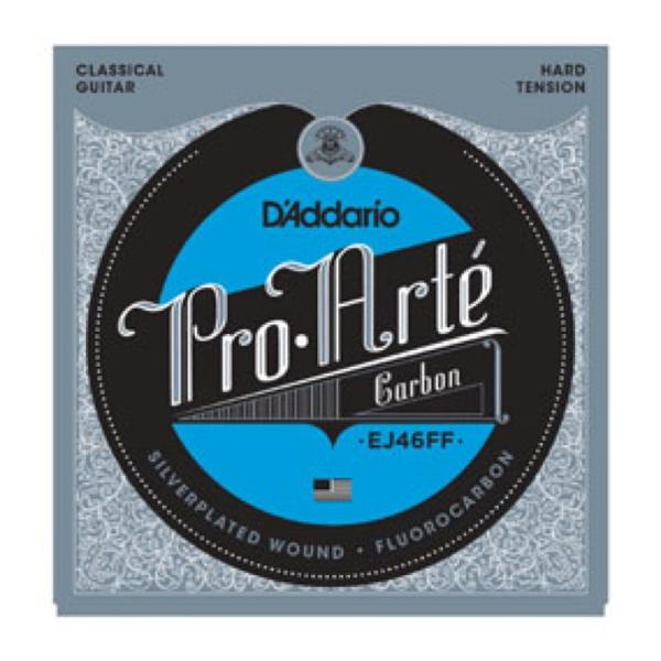 D'Addario（ダダリオ）EJ46FF Pro-Arte Carbon/Hard Tension クラシックギター弦 。深い響きと抜けの良さ、そして現代的な音色が特徴。Pro-Arteのナイロン高音弦と同じ仕様で作られたフルオロカーボン...