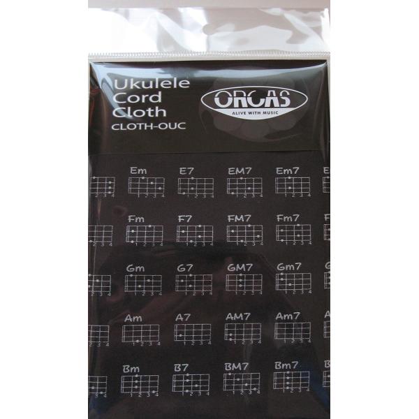 オルカス ウクレレ用 ケアクロス コード表をプリント ORCAS CLOTH-OUC UKULELE CORD CLOTH BLK ウクレレコードクロス  ORCAS CLOTH-OUC UKULELE CORD CLOTH BLK ウクレ...