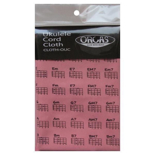 オルカス ウクレレ用 ケアクロス コード表をプリント ORCAS CLOTH-OUC UKULELE CORD CLOTH PNK ウクレレコードクロス  ORCAS CLOTH-OUC UKULELE CORD CLOTH PNK ウクレ...