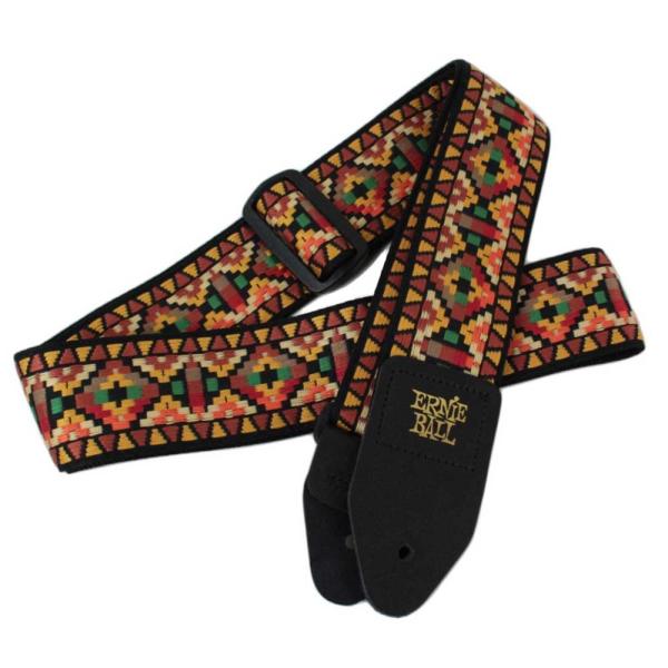 アーニーボール ギターストラップ ＃4090 Jacquard Straps Santa Fe ERNIE BALL ギター用ストラップ。伸びにくく丈夫なポリプロピレンにジャカード織の生地を縫い合わせたストラップです。ジャカード織りならでは...
