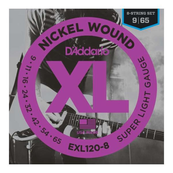 D'Addario EXL120-8 8弦エレキギター弦×3セット通常の6弦にF#,Bの低音弦を加えた8弦ギター用の弦です。EXL-120 はEXL-120-7 に.065 (F#) を加えたセットです。8-string F#, B, E,...