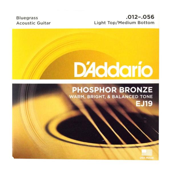 D'Addario EJ19 Bluegrass Light Top Medium Bottom アコースティックギター弦Phosphor Bronze Round Wound1974年から生産が始まったフォスファーブロンズ弦。そのサウンド...