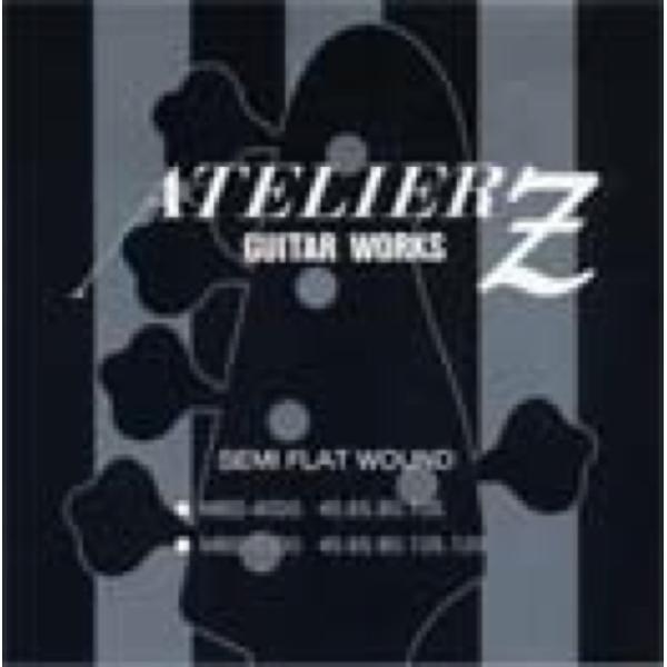 アトリエZ 青木智仁氏のアドバイスによるオールセミフラット仕様。ハーモニックスによるチューニングが正確にとれます。ゲージ　045、065、085、105