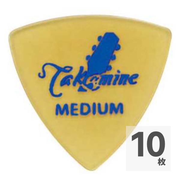 ギターピック 10枚 セット タカミネ トライアングル MEDIUM P5 MEDIUM ウルテム TAKAMINE。鼈甲の特性に最も近いテイストが得られる樹脂。ピック本体の反発に頼らないピッキングの方やトレモロのように細かい連続ピッキング...