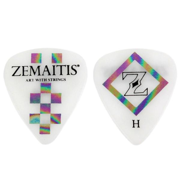 ゼマイティス ギターピック 20枚セット 1.0mm ティアドロップ ZP-17 TD/H WH Polyacetal Guitar Picks ZEMAITIS。表面はゼマイティス・パールフロントのチェスをモティーフに、裏面はダイヤモンド...