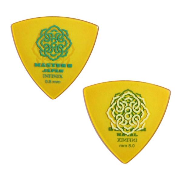 ギターピック 10枚 セット マスターエイトジャパン 0.8mm TRIANGLE Hard Polish with Rubber Grip IFHPR-TR080 INFINIX MASTER 8 JAPAN。「常識を逸脱するグリップ力と...