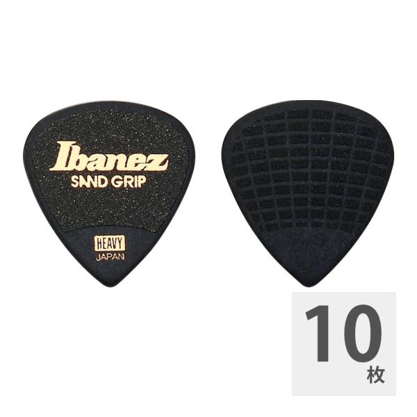ギターピック 10枚 セット アイバニーズ 1.0mm ヘビー PA16HSG-BK HEAVY IBANEZ イバニーズ。グリップ部分のパターンを改め、一層グリップ力を高めたグリップ・ウィザード・シリーズ・ピック、サンド・グリップ・モデル