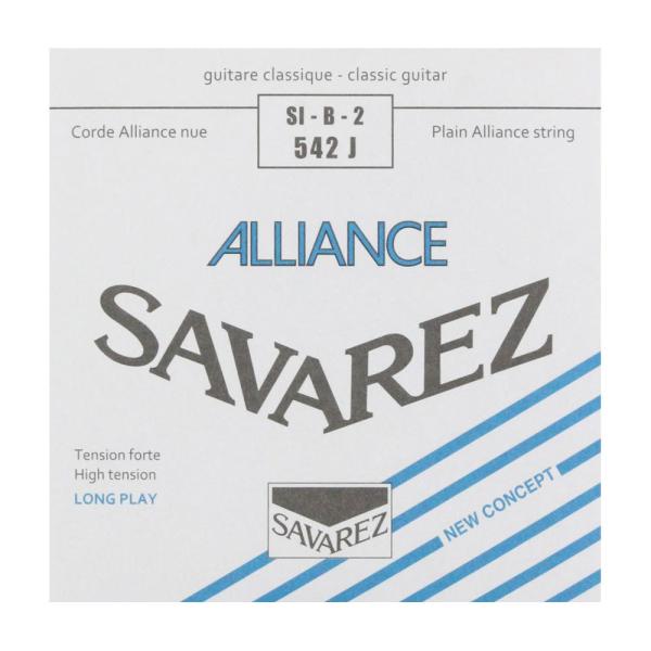 サバレス 弦 バラ弦 SAVAREZ 542J ALLIANCE High tension クラシックギター弦 2弦 バラ弦×5本 アリアンス ハイテンション  フランスの「サバレス」は正確なピッチを誇る高音弦と、音量豊かでレスポンスの速い...