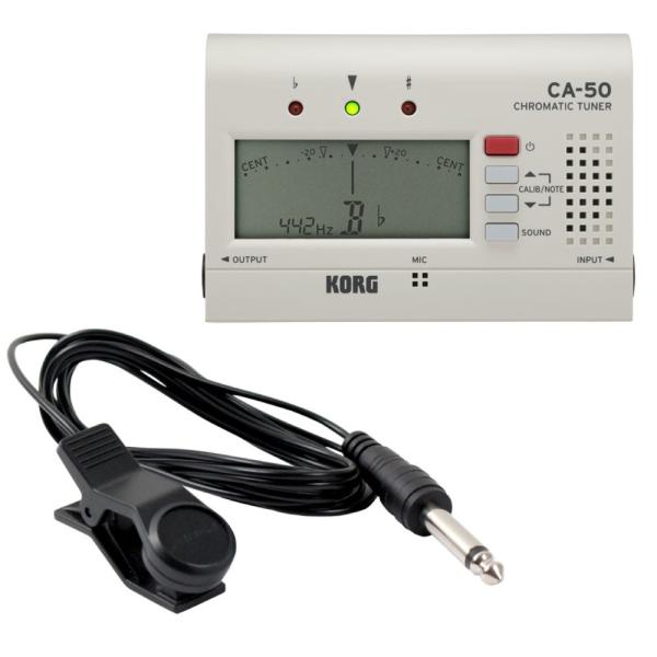コルグ クロマチックチューナー 吹奏楽 マイク付き CA-50 WH Flanger FA-01 管楽器 弦楽器 ブラスバンド オーケストラ KORG。管弦楽器 のスタンダード・チューナー「CA-50 WH」に、Flanger コンタクトマ...