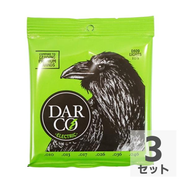 ダルコ 弦 エレキ弦 10-46 3セット Darco D920 Electric Nickel Plate Light ×3セット エレキギター弦  Darco D920 Electric Nickel Plate Light エレキギタ...