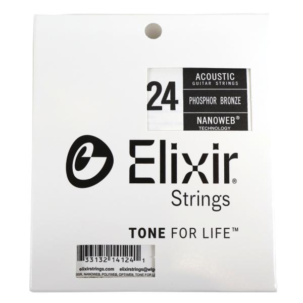 エリクサーのアコギ用バラ弦（フォスファーブロンズ）です。ゲージは024になります。4本セットでの販売です。