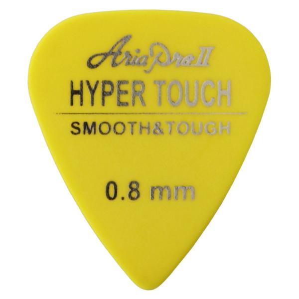 ギターピック 10枚 アリアプロ Tear Drop 0.8mm HYPER TOUCH YL AriaProII。対磨耗性にすぐれロングライフを誇るとともに、マット感覚のソフトな手触りと弾き心地を持ち、ナチュラルな中にシャープさが有る独特...