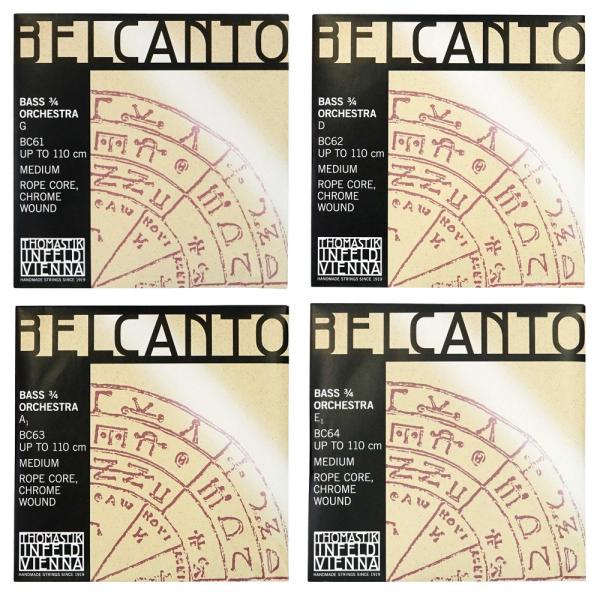 Thomastik Belcanto BC600 3/4 コントラバス弦 セット オーケストラチューニング弓弾き用にデザインされたスチール弦。暖かくかつ豊潤な音色と豊かな音量が魅力。音の立ち上がりが良く、オーケストラでの使用やクラシック音楽...