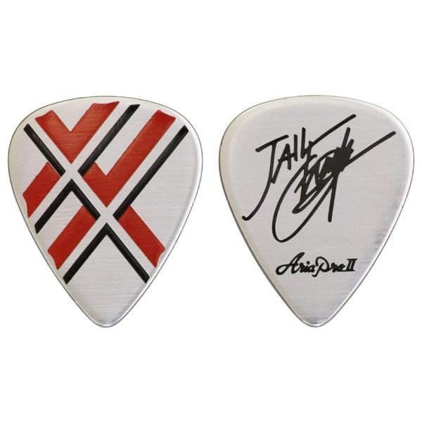 AriaProII P-Jail 04 Silver Jail大橋 オリジナルピック×10枚。ジェイル大橋オリジナルピック。"P-Jail 04" は、ストライプイメージの新デザイン。素材:セルロース厚み:1.0 mmカラー:Silver※...