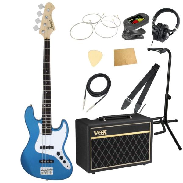 エレキベース 入門セット レジェンド LJB-Z MBL VOXアンプ付き 10点セット LEGEND ベース 初心者セット。※ベース本体、アンプ以外の小物類に関しては、用途は同じですが掲載画像の製品と異なる場合がございます。あらかじめご了...